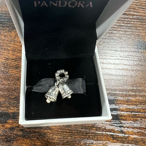 Pandora | Jewelry | Pandora Silver Bell Charm With Floral Accent | Poshmark